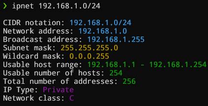 Github Nicanorflavier Ipnet Ip Subnet Calculator Cli Tool Your