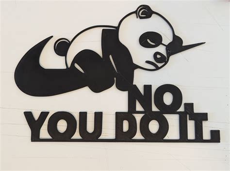 Panda Wall Art Lazy Panda By Shalev Neu Download Free Stl Model