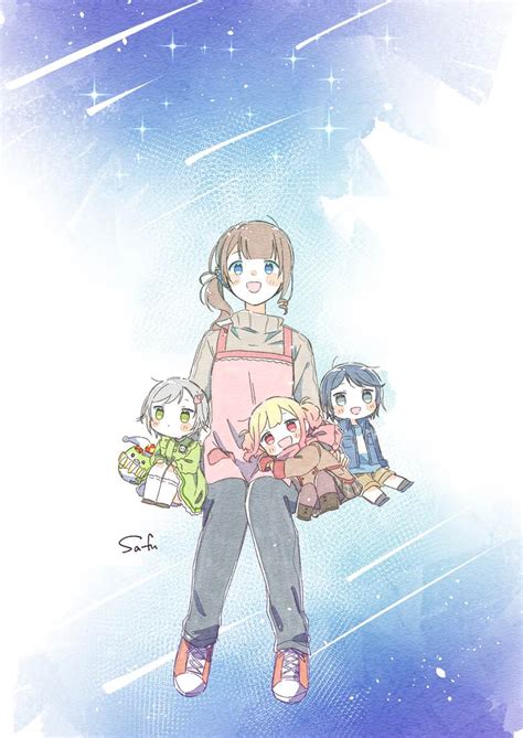 穗波妈妈和天文观测 插画师Sa fu的望月穂波插画图片 BoBoPic