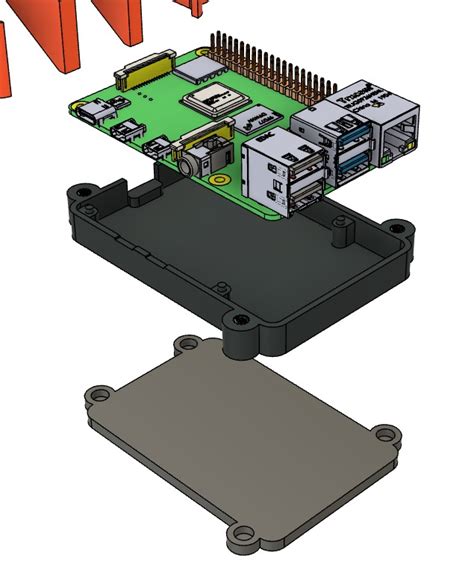 Pi4 Enclosure Advanced Pi4 Case Remix From Hasenpups Step File By