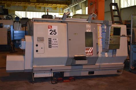 Used Tl 25b Haas Big Bore Dual Spindle Cnc Turning Center Wsub