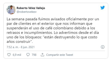 Exportación de café colombiano disminuyó en mayo por bloqueos en el país Infobae