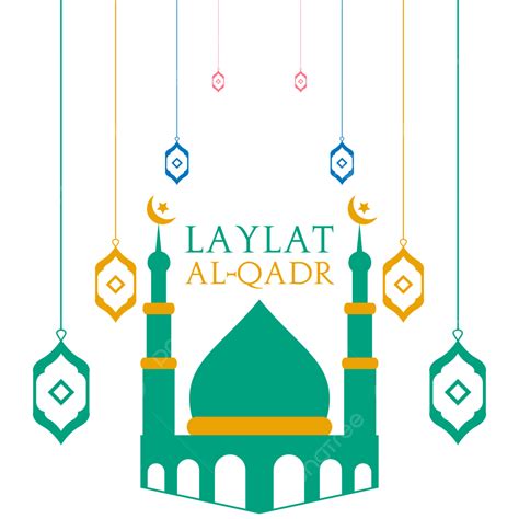 Laylat Al Qadr 모스크와 랜 턴 벡터 디자인 Laylat Al Qadr Png 투명한 Png Png 일러스트