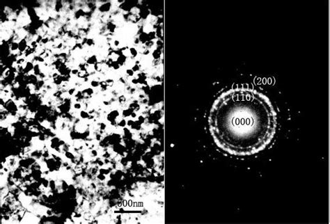 Tem Micrograph And Saed Pattern Depicting The Feal And Corresponding