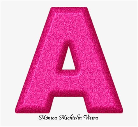 Letra Cursiva Em Gliter Q Pink 286