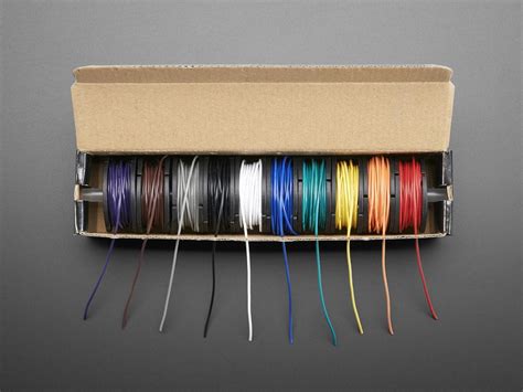 hook up wire spool set 22awg stranded core 10 x 25ft opencircuit
