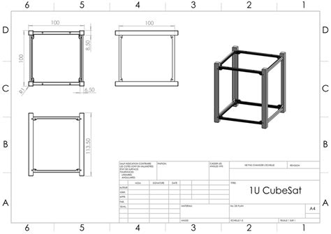 Cubesat Frame 3d Cad Model Library Grabcad