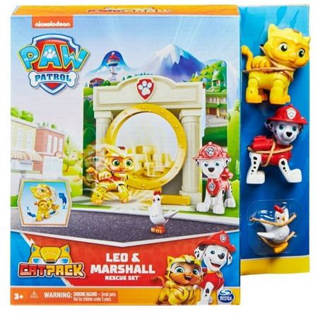 Walmart Exclusive Paw Patrol Movie Leo Cat And Marshall Rescue Playset