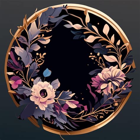 Premium Vector Floral Kaleidoscope Handdrawn Floral Border With
