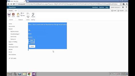 SharePoint List New Form Or Edit Form Through Visual Studio YouTube
