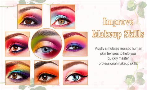 Silicone Makeup Practice Board Face And Eyes Mannequin For