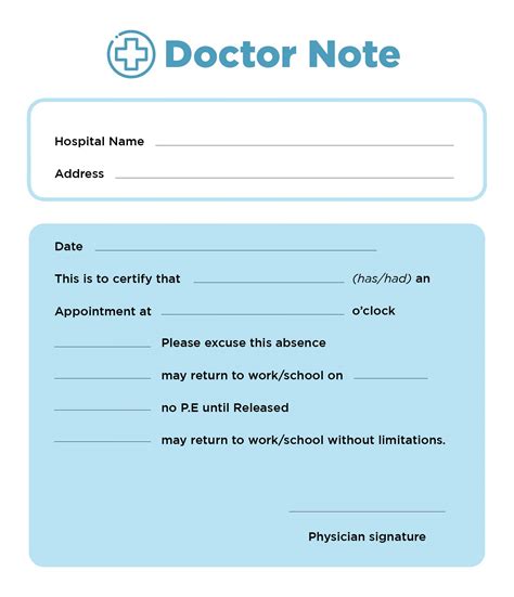 Doctor Note Template Free Web A Doctors Note Is A Document Written By