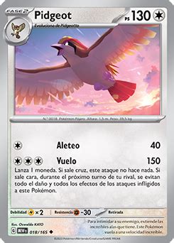 Pidgeot 151 Base De Datos De Cartas De JCC Pokemon