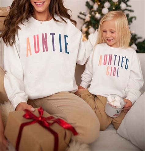 Retro Auntie Me Sweatshirts Auntie And Auntie S Girl Etsy