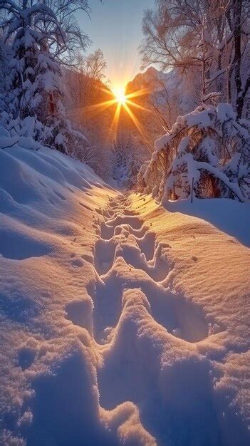 Premium Ai Image Snowy Serenity Exploring Natures Beauty With