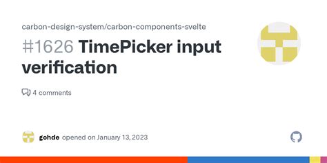Timepicker Input Verification · Issue 1626 · Carbon Design System