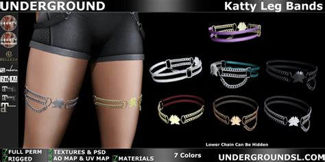 Second Life Marketplace Ug Full Perm Katty Leg Bands
