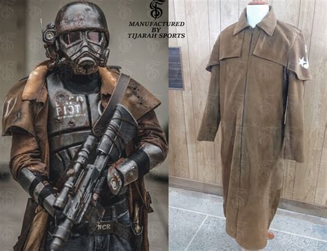 A7 Vegas Trench Coat Fallout Ncr Ranger Duster Suede Leather Coat