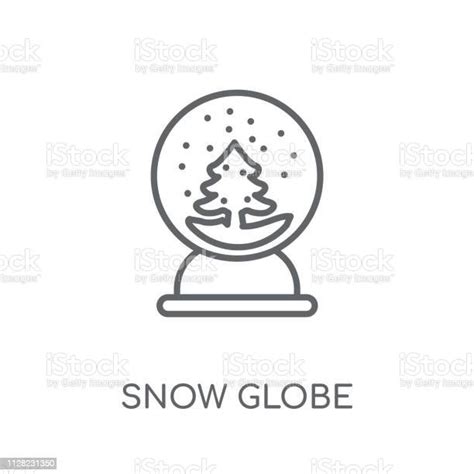 雪球線形圖示現代輪廓雪地球標誌概念在白色背景從冬天彙集向量圖形及更多圖示圖片 圖示 結晶 聖誕節 Istock