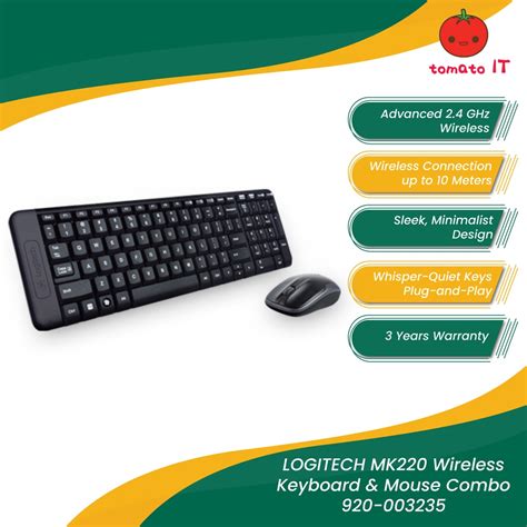 Logitech Mk220 Wireless Keyboard And Mouse Combo 920 003161 Shopee