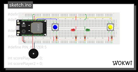 B3 2 Player Reaction Game V2 Wokwi Esp32 Stm32 Arduino Simulator