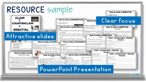 Claim Counterclaim Rebuttal Paragraph Writing Guide With Practice Activities Made By Teachers