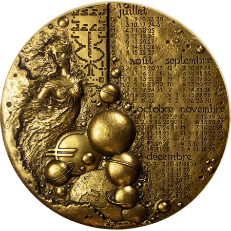 67120 Monnaie de Paris 2000 Calendrier Médaille SUP Sciences