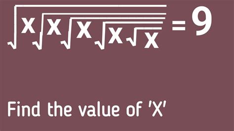 algebra math a nested radicals question simplification how to