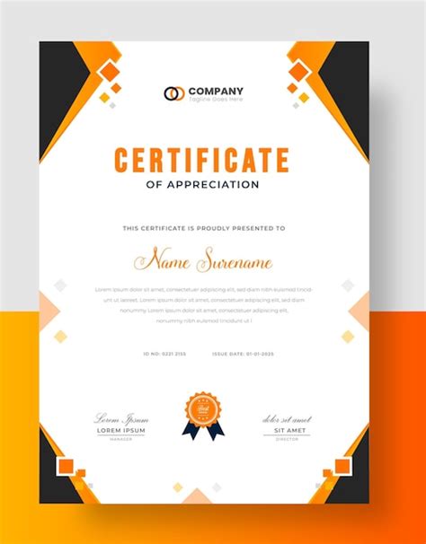 Premium Vector Abstract Clean Professional Certificate Of
