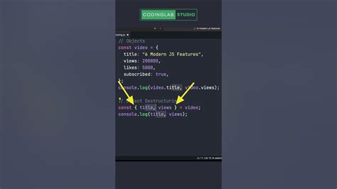 Object Destructuring In Js Youtube