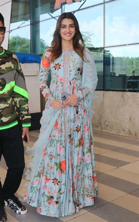 Kriti Sanon In A Floral Anarkali For Adipurush Teaser Launch
