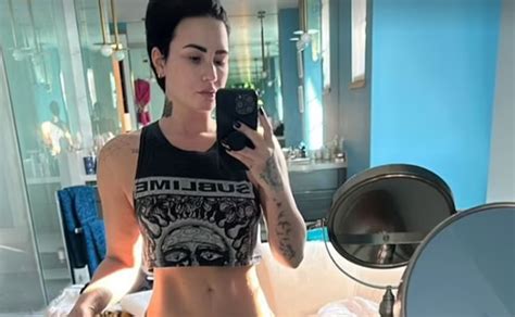 Demi Lovato Drops Thirst Traps Flaunting Her Taut Abs In A Tiny Crop