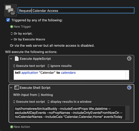 Ventura Keyboard Maestro ICalBuddy Confusion