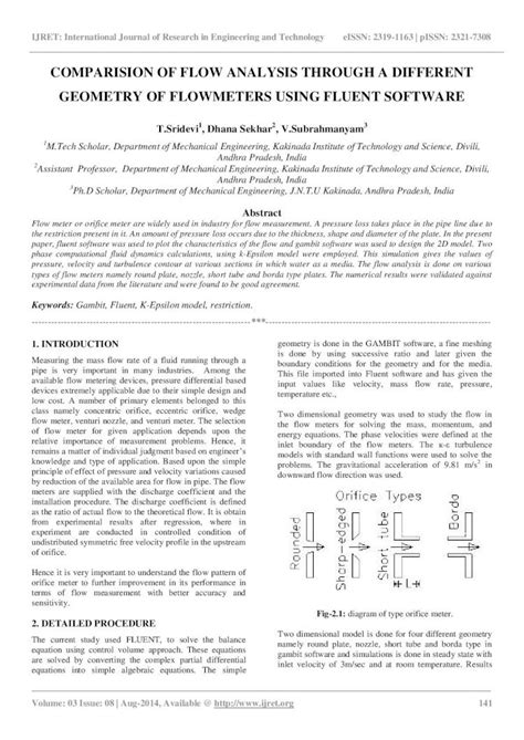Pdf Comparision Of Flow Analysis Through A Different Geometry Of