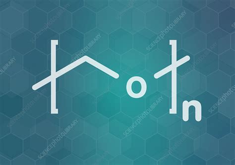 Polyoxymethylene Polymer Chemical Structure Illustration Stock Image