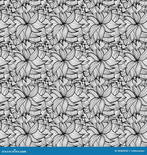 Monochrome Seamless Abstract Hand Drawn Elements Stock Vector Illustration Of Modern Fashion