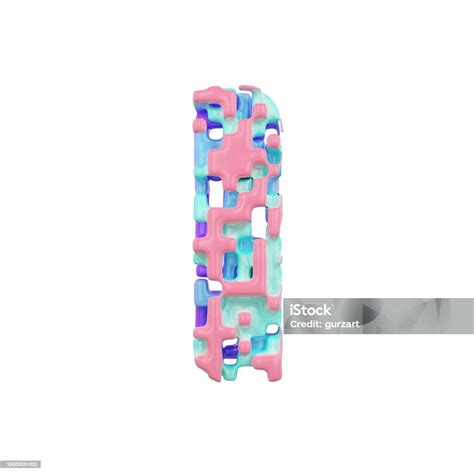 내가 대문자로 알파벳 편지입니다 입방 블록 형상 글꼴에 의하여 이루어져 있다 3d 렌더링에 고립 된 흰색 배경 0명에 대한 스톡 사진 및 기타 이미지 Istock