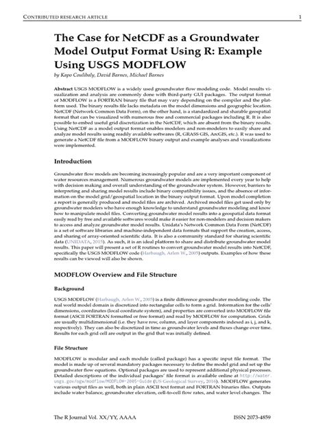 the case for netcdf as a groundwater model output format using r