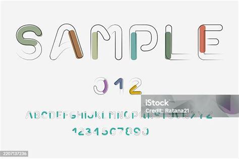 알파벳 및 숫자 글꼴 세트 타이포그래피 크리 에이 티브 글꼴 벡터 일러스트 레이 션 개체 그룹에 대한 스톡 벡터 아트 및 기타 이미지 개체 그룹 단순함 디자인