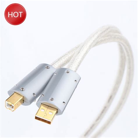 Hi End X Occ Silver Plated Usb Audio Cable Data Usb Cable Dac Usb Hifi Cable A B Usb Cable