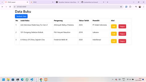 membuat aplikasi crud sederhana dengan laravel cendekia harapan