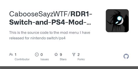github caboosesayzwtf rdr1 switch and ps4 mod menu this is the
