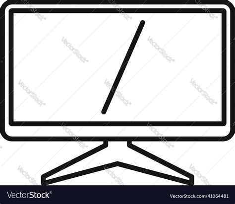 Website Monitor Icon Outline Screen Royalty Free Vector