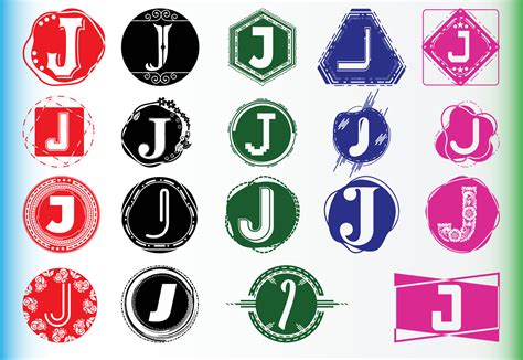 Creative J Letter Logo And Icon Design Template Bundle 6316536 Vector