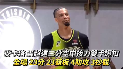麥卡洛 轟超遠三分空中接力雙手爆扣 全場 23分 23籃板 4助攻 3抄截 Plg 新北國王 Vs 福爾摩沙台新夢想家 Youtube