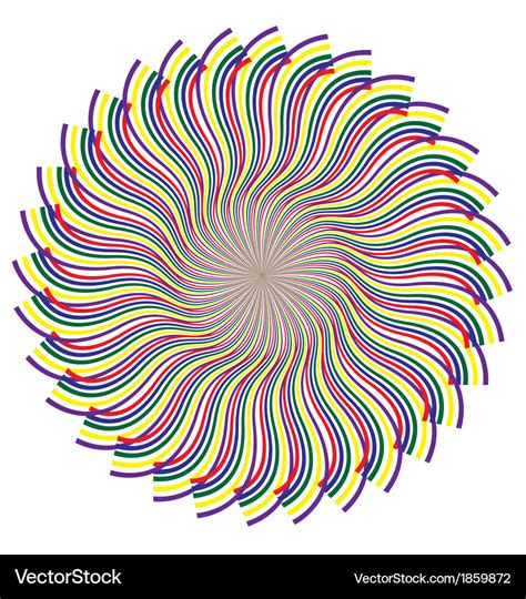 V0976psychedelic Kaleidoscope Spiral Royalty Free Vector
