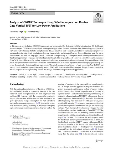 Analysis Of Onofic Technique Using Sige Heterojunction Double Gate