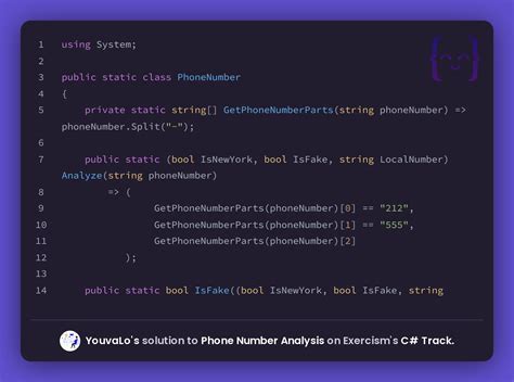 youvalo s solution for phone number analysis in c on exercism