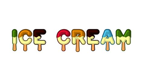 Ice Cream Fonts Fonts Letter Art PNG Transparent Clipart Image And