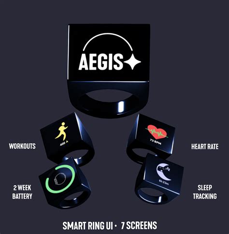 aegis smart ring ui concept and promotional material behance